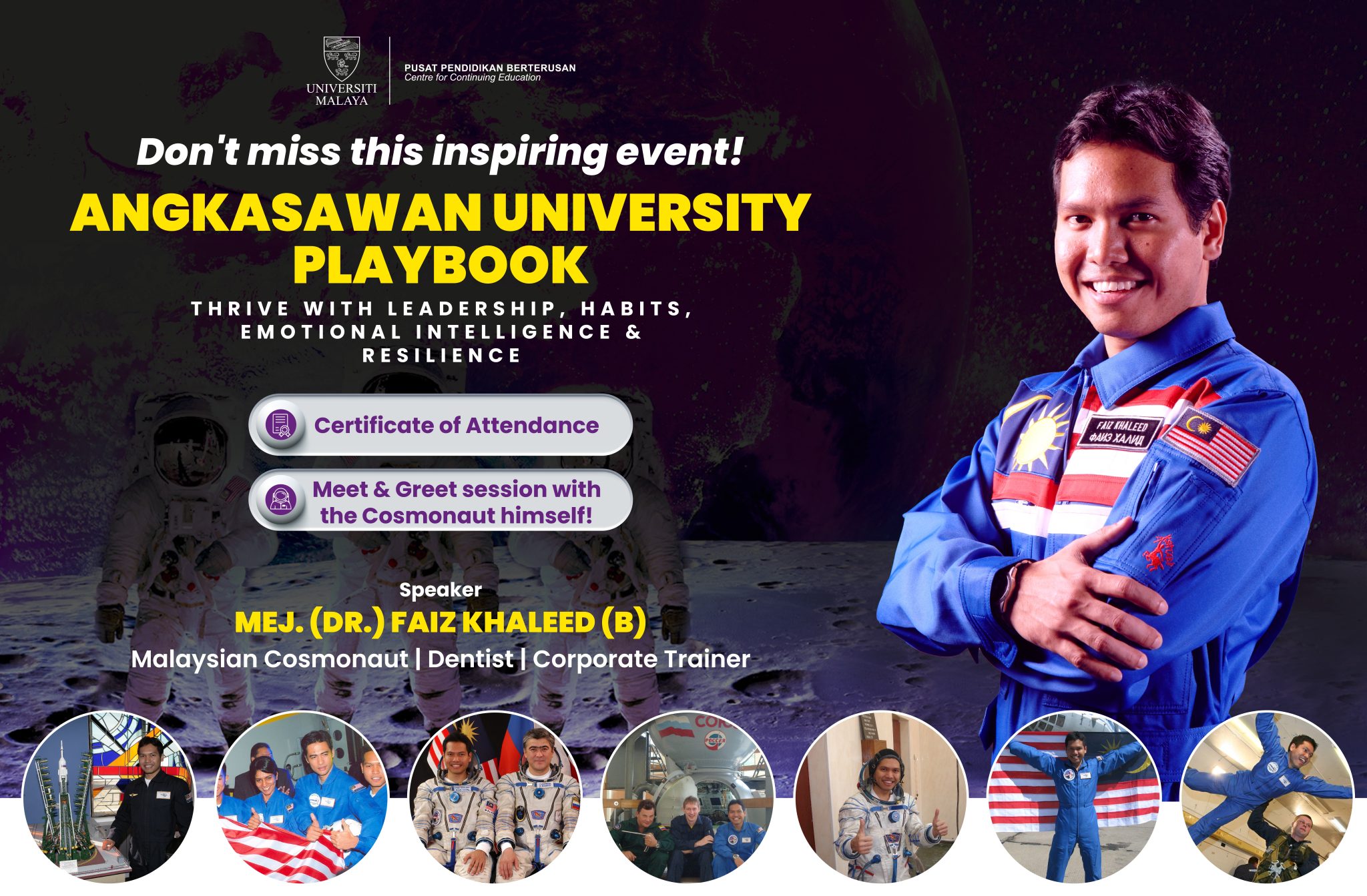Don,t miss this inspiring event, Angkasawan University Playbook - Book ...